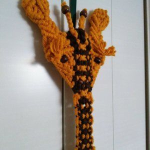 Hand Crafted | Wall Decor | Macrame Giraffe Boho African Safari Rope ...